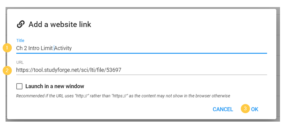 How do I link to StudyForge content in Agilix Buzz?